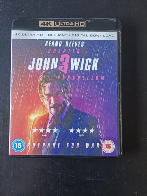 JOHN WICK CHAPTER 3 Parabellum (4K UHD Blu-ray, 2019, 2-Disc Set, Cert 18) £12.00 - PicClick UK