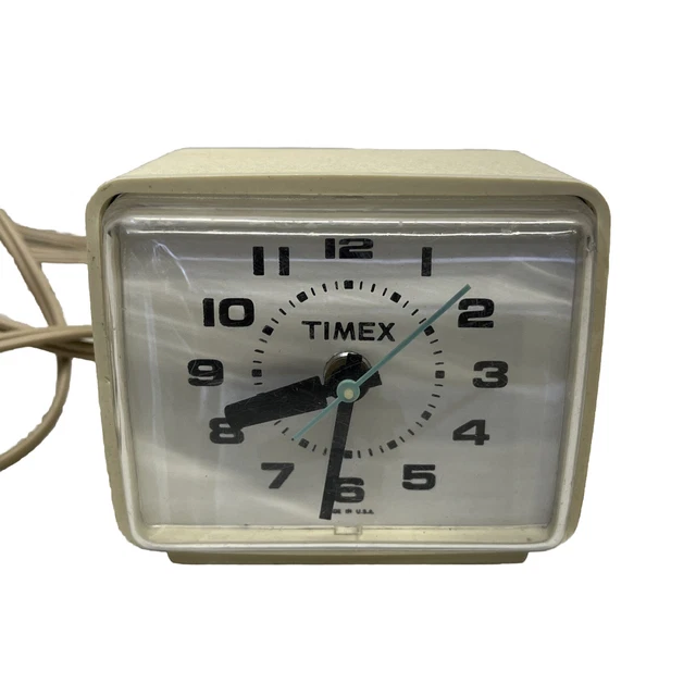 VINTAGE TIMEX ALARM Clock Model 7369A Electric Tested Works #38 £15.13 ...
