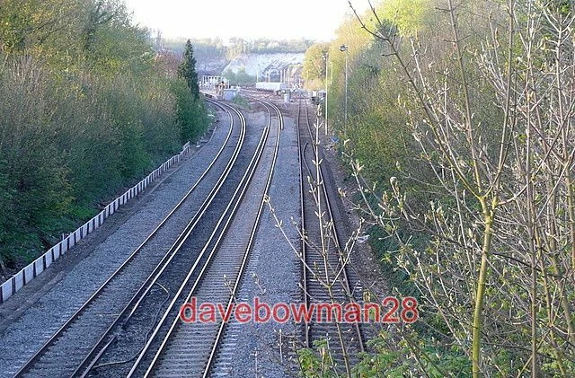 PHOTO RAILWAY Line South Of Micheldever Station The Parapets Of This ...