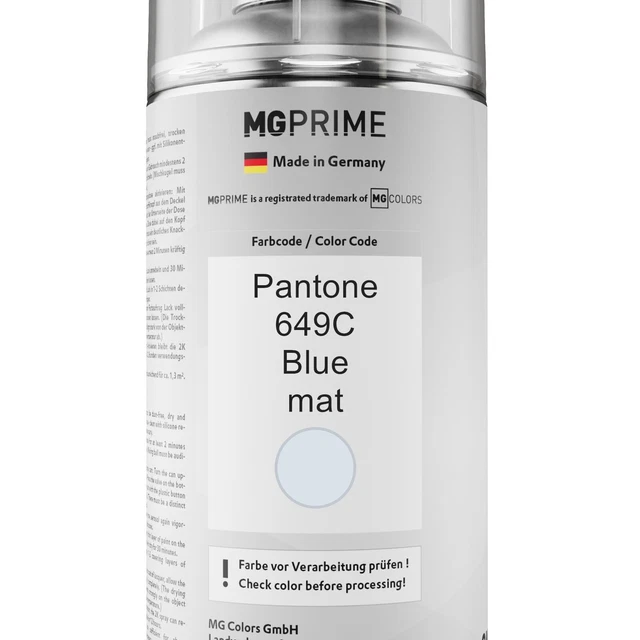 PANTONE 649C BLUE mat acrylique bombe aérosol 2C 400ml séchage rapide ...