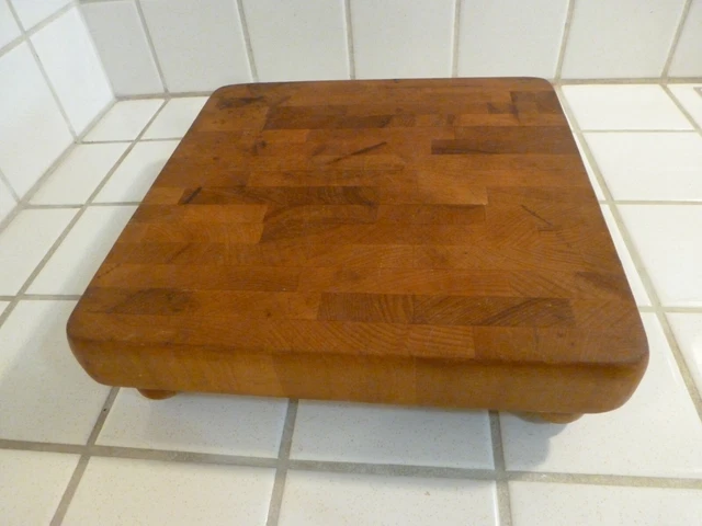 VTG BRUCE CHOP Block End Grain Butcher Cutting Board Hardwood 11" X 11 ...
