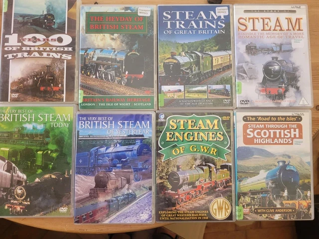 CLASSIC STEAM RAILWAY Train Collection - job lot : - 8 x DVDs. FREE ...
