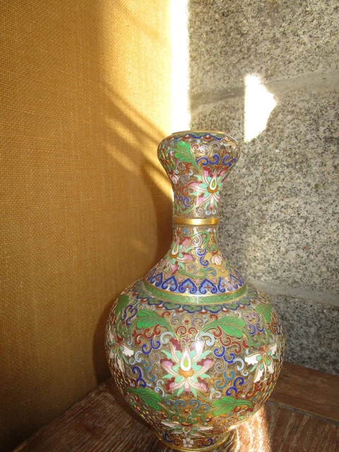 JOLI VASE ANCIEN en émaux cloisonnés EUR 39,00 - PicClick FR