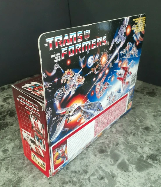 TRANSFORMERS G1 VINTAGE Original Red Alert Box Bubble Insert Only ...