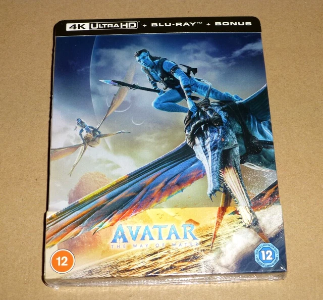 AVATAR 2 THE Way Of Water - 4K UHD + Blu-ray (3 Disc) (UK STEELBOOK ...