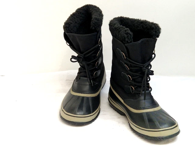 SOREL 1964 PAC Nylon men Waterproof Snow Boots Black/Tusk UK 12 EU 46 £ ...