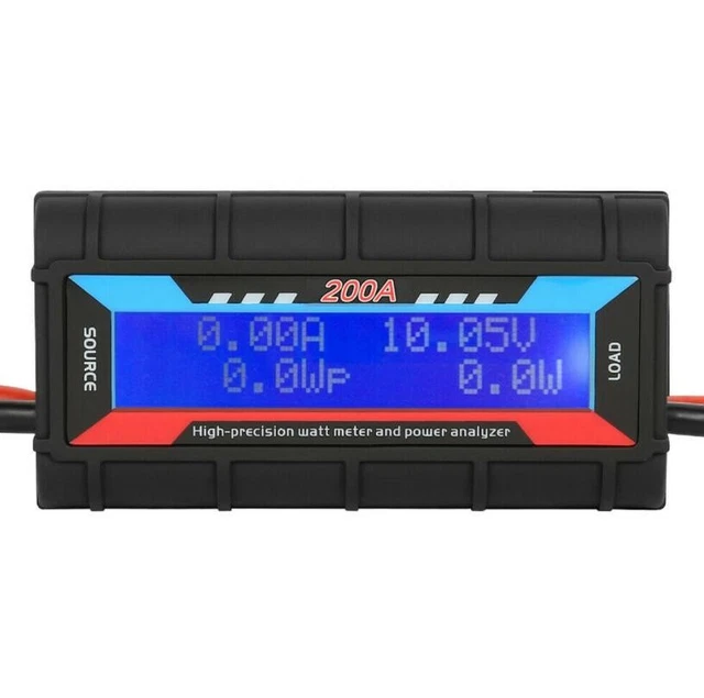 200A DIGITAL LCD Amp Watt Meter Power Analyser Solar Caravan For ...