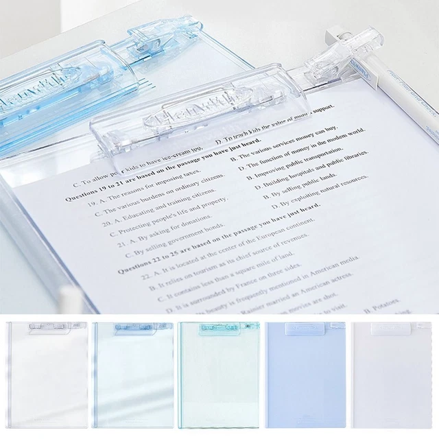 A4 SKETCH FOLDER Transparent File Folder Board Simple Clip Board $17.18 ...
