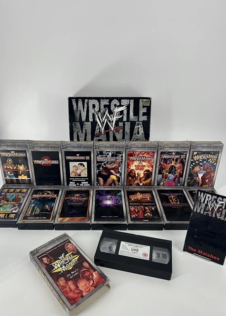 WWF WRESTLEMANIA THE Legacy Collection VHS 1-15 Box Set 1998 Wrestling ...