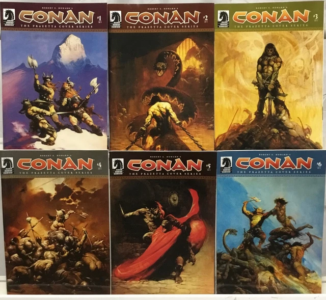 DARK HORSE COMICS Conan: The Frazetta Cover Series Run Lot 1-6 FN/VF ...
