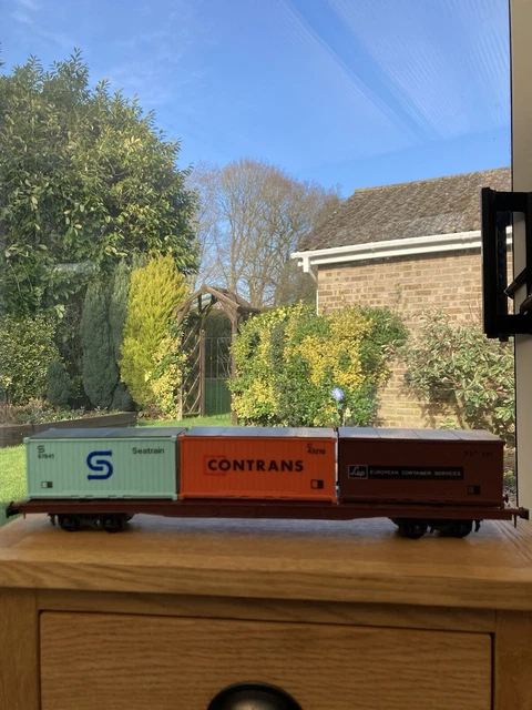 LIMA O GAUGE Container Wagon With 3 Containers £50.00 - PicClick UK