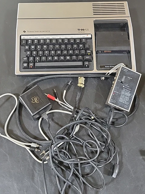 TEXAS INSTRUMENTS TI-99/4A Computer System With Power Cord & Cartridge ...