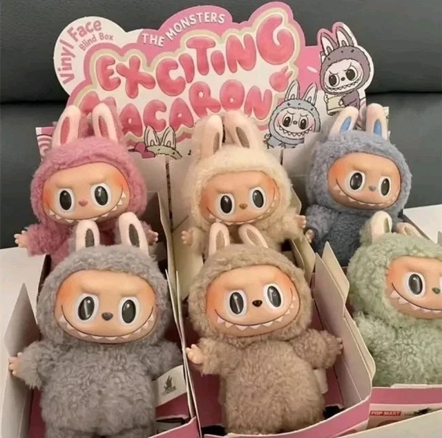 LABUBU THE MONSTERS Exciting Macaron Plush Dolls Figure Toy Blind ...