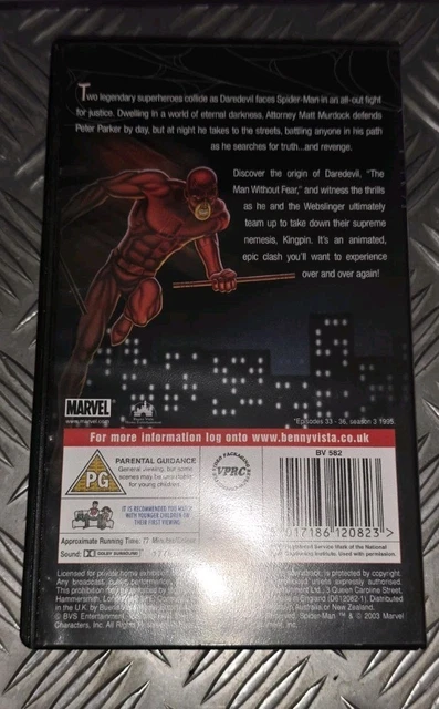 DAREDEVIL VS. SPIDER-MAN VHS 2003 Video Tape Marvel Comics £13.00 ...