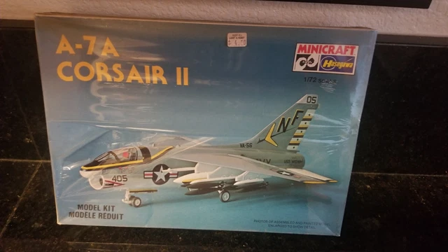 OLDER HASEGAWA A-7A Corsair Ii Jet 1/72 Scale Plane Model Kit $20.00 ...