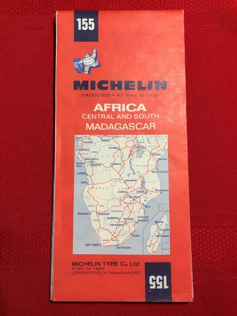 VINTAGE MICHELIN MAP of Central/South Africa and Madagascar (1971/1972 ...
