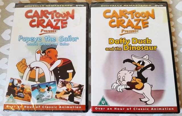 2X CARTOON CRAZE DVD's *SEALED* POPEYE Meets SINBAD SAILOR & DAFFY DUCK ...