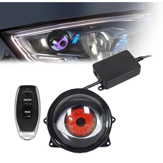 CAR LED DEVIL Eye Lights with Remote Control Multiple Dynamic LED ...