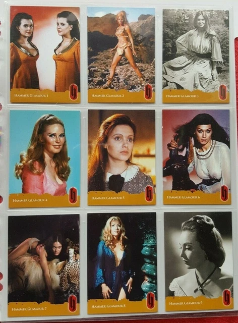 HAMMER HORROR SERIES 2, Set Hammer Glamour Complete 9 Card Strictly Ink ...