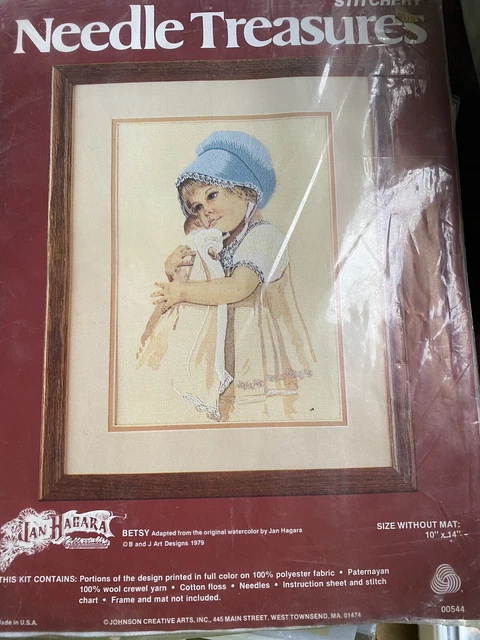 LEISURE ARTS JAN Hagara Kreuzstich-Set Betsy Mädchen Nadel Schätze EUR ...