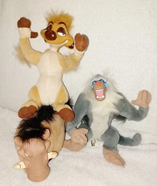 1994 MATTEL DISNEY The Lion King - Timon, Pumba And Rafiki Plush Stuff ...