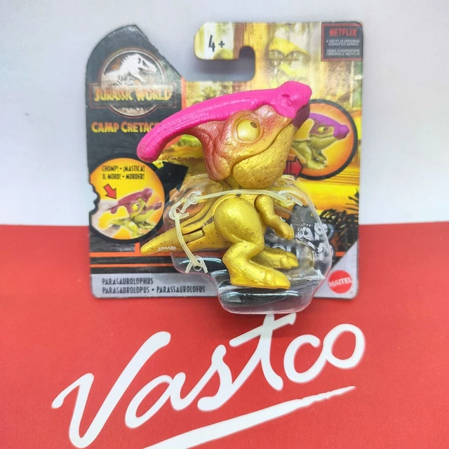 MATTEL JURASSIC WORLD Camp Cretaceous Snap Squad Parasaurolophus ...