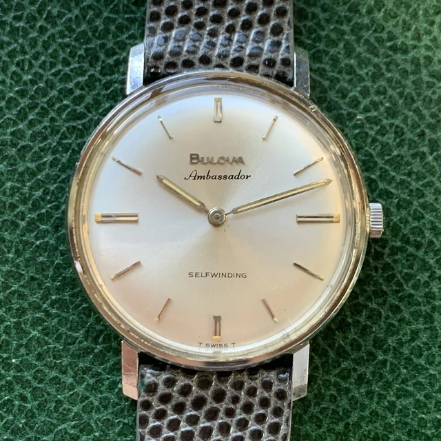 OROLOGIO DA POLSO Vintage Bulova Ambassador Micro Rotore Automatico ...
