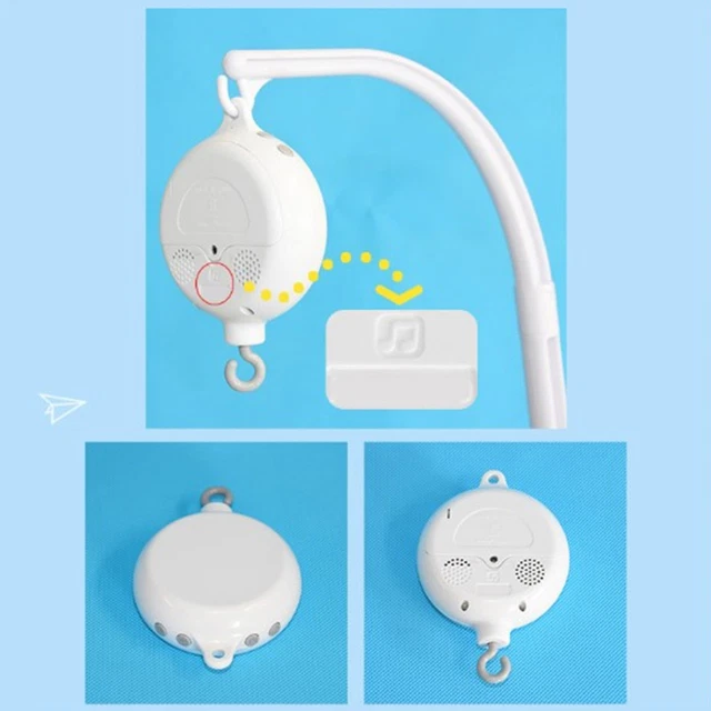 NEW CRIB MOBILE Motor Baby Music Box Spinner With 3 Modes Volume 35 ...