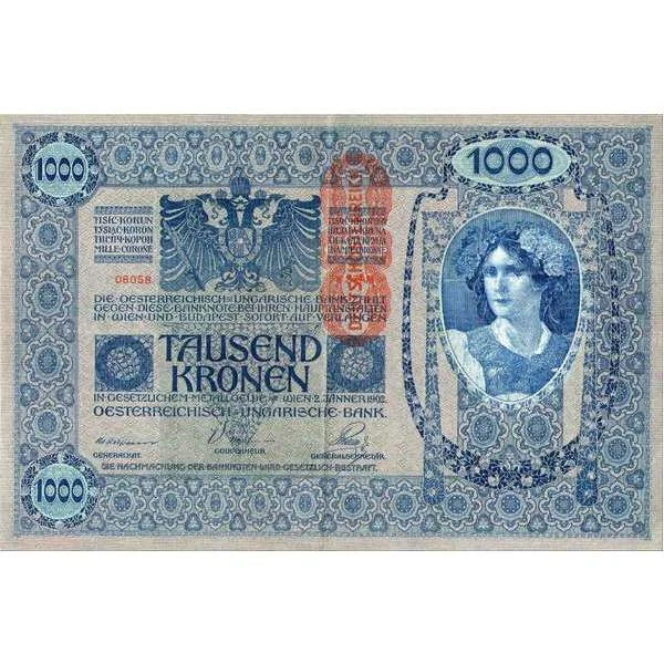 ALTE BANKNOTE 1000 Kronen Österreichisch-Ungarische Bank EUR 2,99 ...