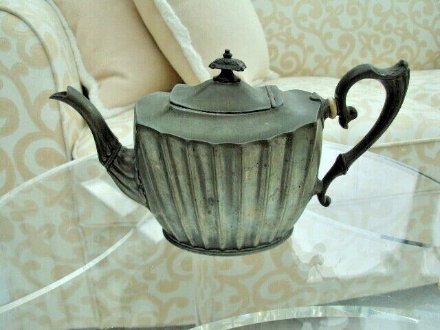 ANTIKE SHEFFIELD TEEKANNE Ashberry & Son BRITANNIA Zinn EUR 49,00 ...