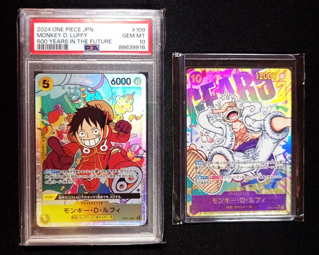 CARTE ONE PIECE - Monkey D. Luffy OP07-109 + OP05-119 SEC Parallel Jap PSA 10 EUR 99,00 ...