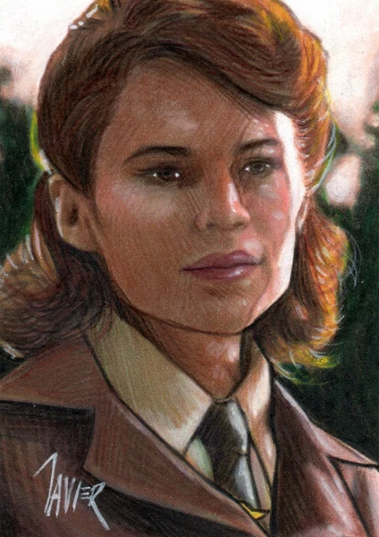 AVENGERS CAPTAIN AMERICA Peggy Carter Atwell Sketch Card ORIGINAL 1/1 ...