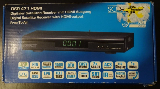 SCHWAIGER DSR 471 digitaler Satelliten Receiver EUR 1,00 - PicClick DE