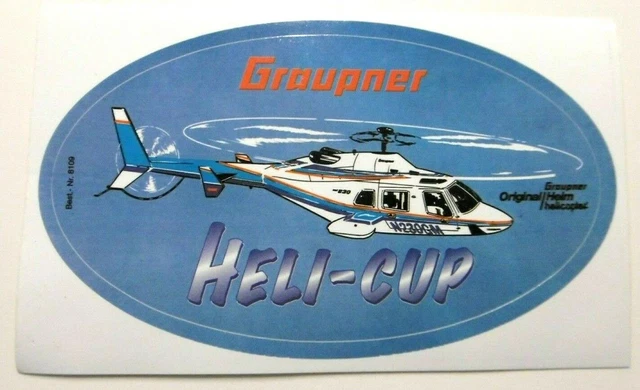 WERBE-AUFKLEBER GRAUPNER HEIM helicopter Bell 230 RC Modellbau ...