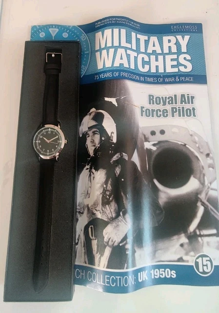 1950S ROYAL AIR Force Pilot Quartz Watch Eagle Moss Boxed. Brand new £ ...