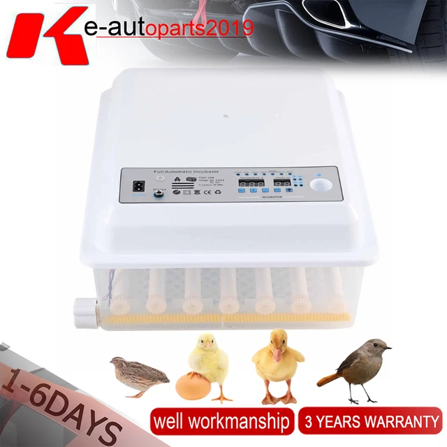 36/64 EGGS INCUBATOR Automatic Hatching Chicken Quail Duck Turkey Goose ...