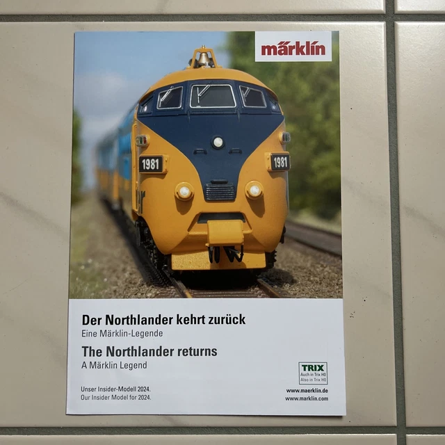 MÄRKLIN / TRIX Sonderprospekt/Poster 2024, Northlander, 8 Seiten A4 ...