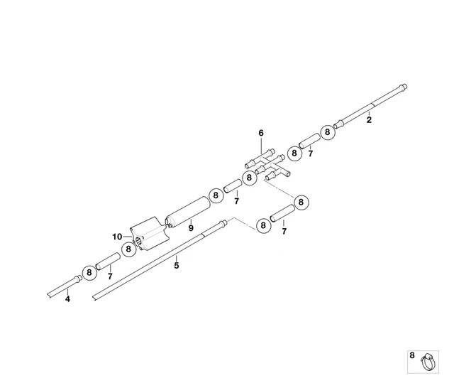 BMW GENUINE FUEL Tank Return Line Hose Pipe Front E39 Replacement ...