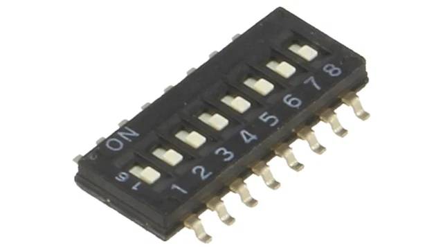 DIP-SWITCH NUMBER OF sections 8 ON-OFF 0.025A/24VDC A6H-8102 /T2UK £12. ...