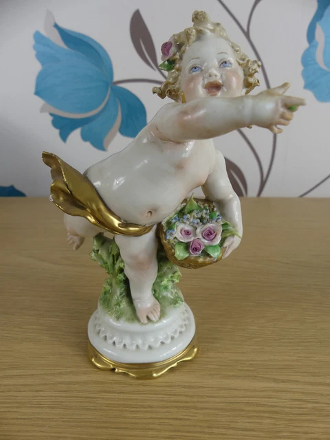 CAPODIMONTE ITALIAN GIUSEPPE CAPPE CHERUBS SEASONS FIGURE c.1950 AS ...