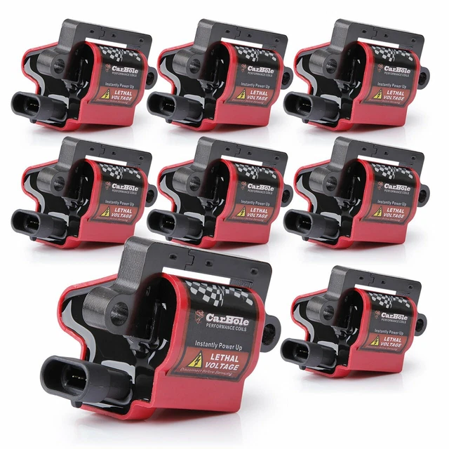 8PACK SQUARE IGNITION coils for Chevrolet Silverado GMC 5.3/6.0/8.1L 4 ...