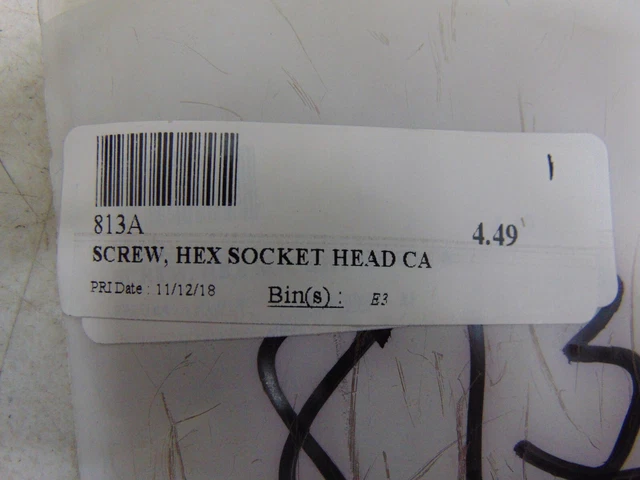 GENUINE HARLEY DAVIDSON Hex Socket Head Cap Screw P/N: 813A $5.47 ...