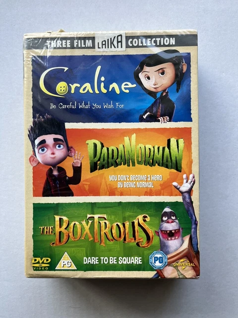 CORALINE, BOX TROLLS, ParaNorman DVD Laika Collection, Box Set ...