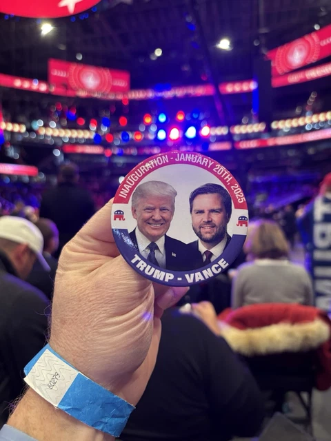 2025 PRESIDENT DONALD Trump & JD Vance Inauguration Classic 3" Button £ ...
