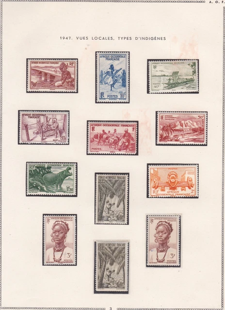 TOUS LES TIMBRES d'AOF neufs, le pays complet coté 328€ EUR 60,00 ...