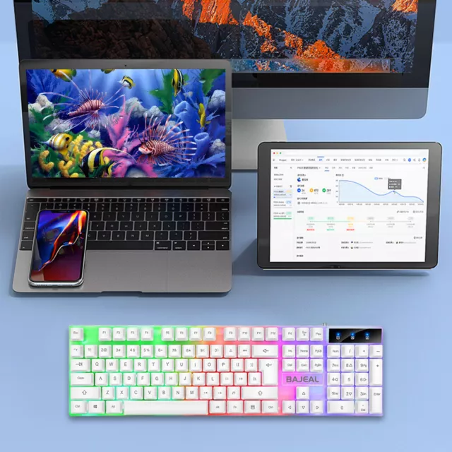 Rgb Gaming Keyboard Mouse Kit Usb Office Keypad Mouse Combo For Desktop