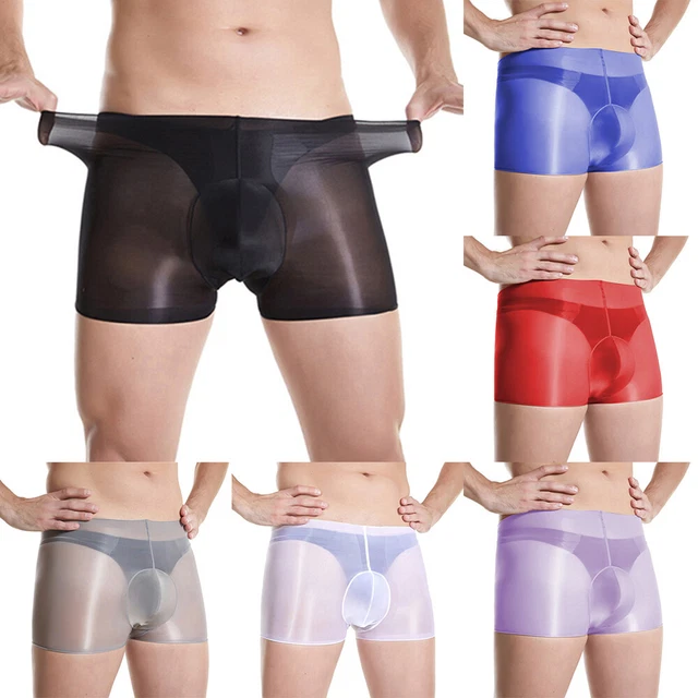 Mens Oil Shiny Bulge Pouch Panties T Back Thong G String Bikini Briefs Underwear 1515