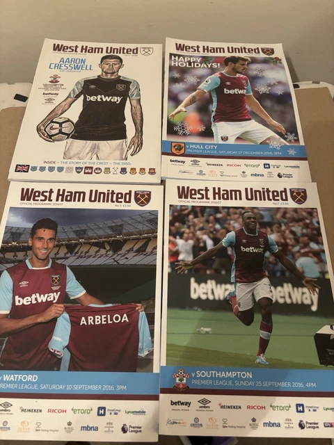 4 WEST HAM Football Programme £6.52 - PicClick UK