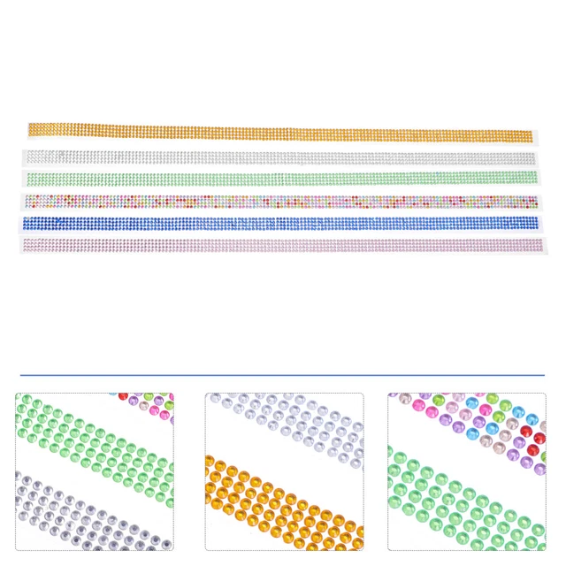 6 Rolls Glitter Stickers Self Adhesive Drill Tape Product Crystal £7 75