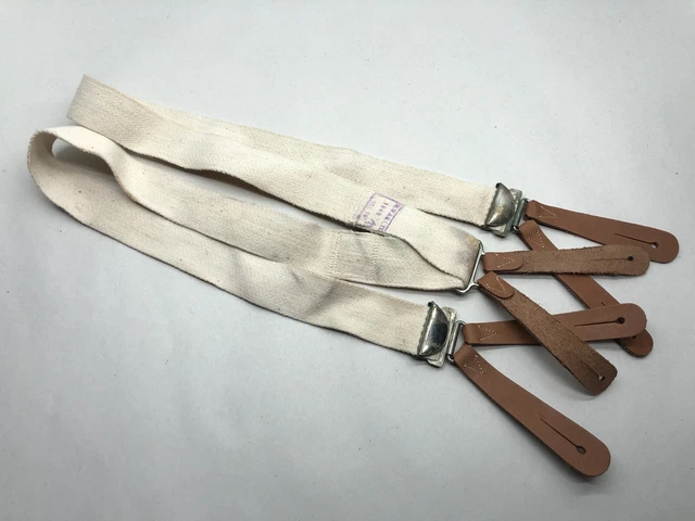 ORIGINAL WW2 BRITISH Army / RAF Trouser Suspenders with Leather Tabs ...